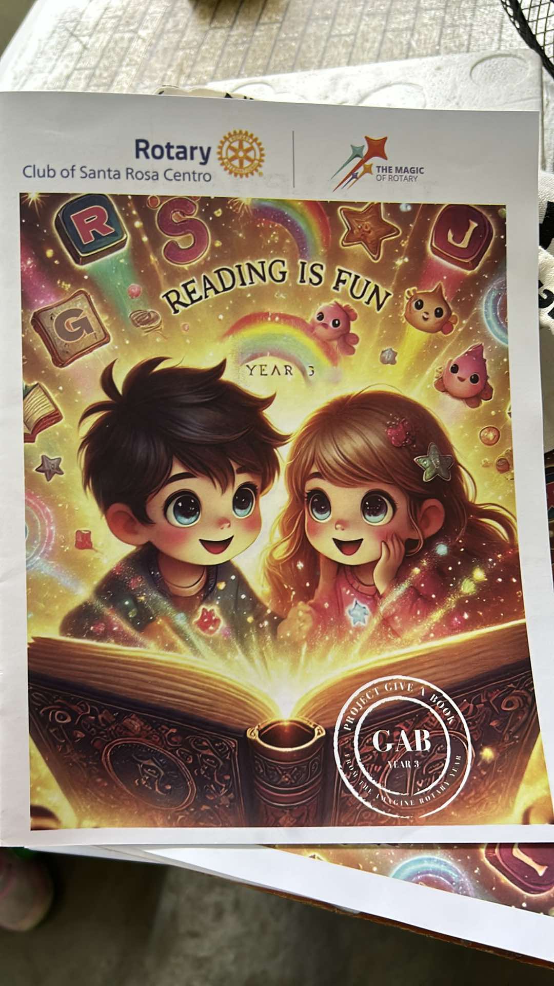 Project GAB: Give a Book, and let them Grab a Book! Year 3 – Rotary ...